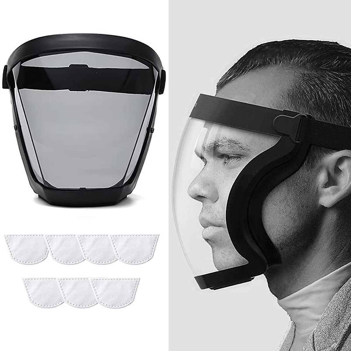 Super Protective Face Shield Mask for Work,Anti-fog Protective Full Face Shield for Weed Whacking,Face Shield for Grinding and Cutting,Protective Full Face Shield and Dust Protection