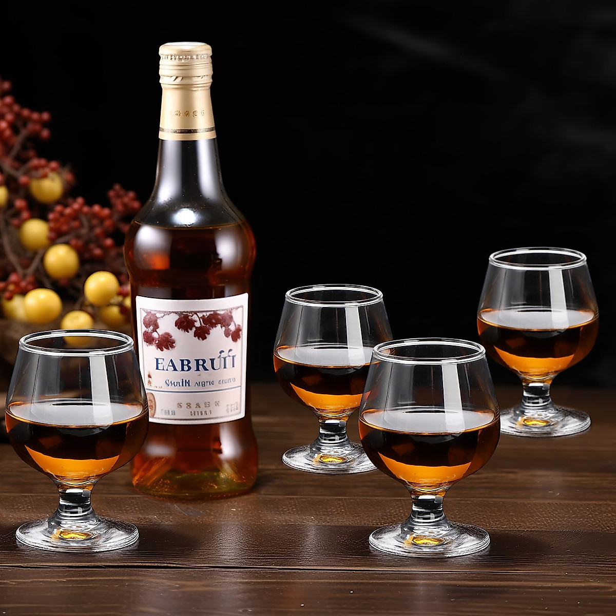 ZOOFOX Set of 6 Small Brandy Snifters, 5 oz Shot Glasses, Cute Brandy Cognac Glasses for Scotch, Bourbon, Tequila, Whisky or Spirit