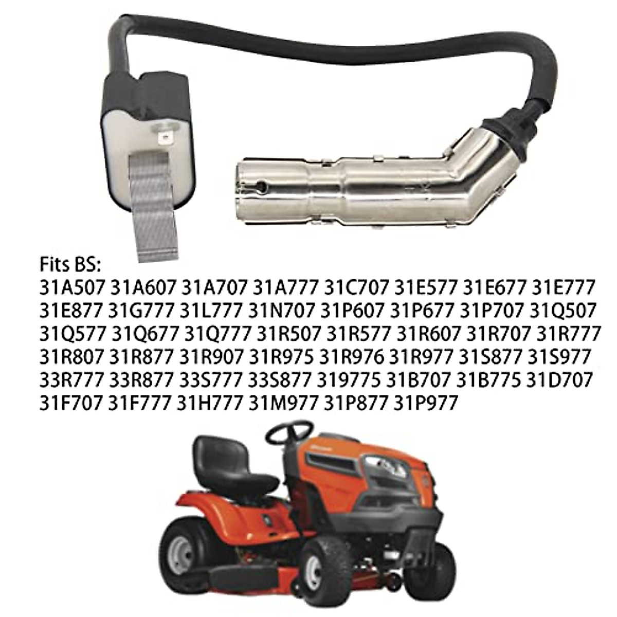 595304 Ignition Coil Magneto Armature,for BS 799650 592841 795315 17HP 17.5HP 19.5HP 20HP Intek OHV Engine Poulan Craftsman MTD Troy-Bilt Lawn Mower Engines Magneto Armature.