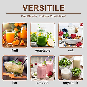 bathivy 1300W Professional Countertop Blender, 72 oz Pitcher Blender for Smoothies, 6 Program Food Processing Blender, 30000 RPM Home Commercial Blender for Ice Crushing, Frozen Drinks, Puree, Soymilk