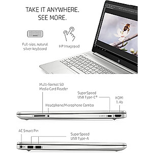 HP Newest 15.6 FHD IPS Flagship Laptop, 11th Gen Intel 4-Core i5-1135G7(Up to 4.2GHz, Beat i7-1060G7), 16GB RAM, 512GB PCIe SSD, Iris Xe Graphics, Bluetooth, WiFi, Win11.ELMTech