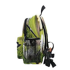 TropicalLife Sport Golf Ball Kids Backpack School Bag, Grass Preschool Bookbag for Toddler Boys Girls Teens