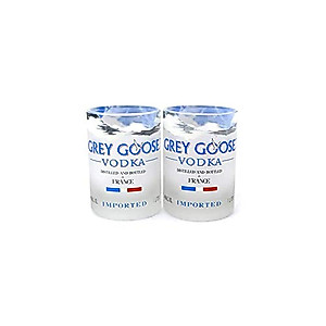Grey Goose Vodka Rocks Glasses Set of 2 Great Gift Interior Design