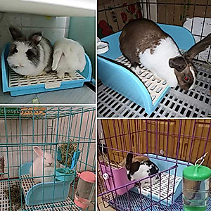 Hamiledyi Large Rabbit Litter Box Corner Bedding Box Chinchilla Toilet Trainer Square Potty Pet Pan for Adult Guinea Pig, Galesaur.Ferret and Other Animals