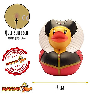 Yarto Famous & Historical Rubber Duck Bath Toys | Educational | Child Safe | Tested for Ages 0+ | Collectable | Party Favors | Cake Toppers (Queen Elizabeth)