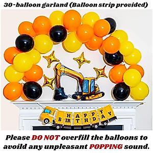 Construction Birthday Party Supplies Set Construction Party Decorations Kits Dump Truck Party Pack for Kids with Dump Truck Balloon Excavator Balloon and Bulldozer Balloon for Boys Birthday Party Decorations