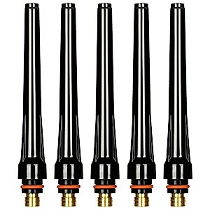 Alffun 5Pcs TIG Welding 57Y02 Long Back Cap for TIG Welding Torch wp 17 18 26 Series Tig ConsumablesWelding Soldering Supplies