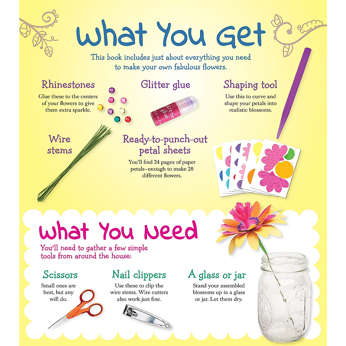 Klutz Fabulous Flowers Craft Kit, Brown/a