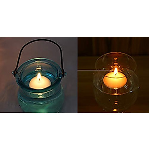 Floating Candles,Classic Unscented Tealight Shape Candles with 100PCS Silk Rose Petals,Mini Candle Discs for Weddings,Anniversaries,Birthdays,Home Decoration,Spa,Relaxation,10PACK (Ivory)