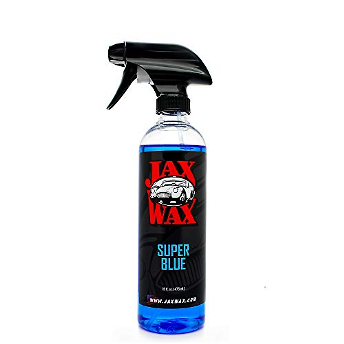 Jax Wax Super Blue Solvent - Commercial Grade Solvent Based Tire Dressing for Rubber, Plastic, and Vinyl, Tire Shine for Wet Looking Wheels – 16 Oz