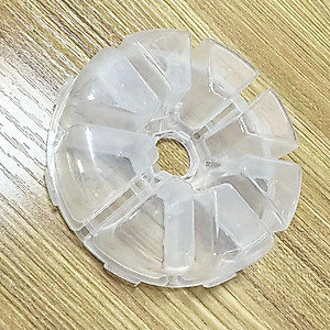 TAODAN 2pcs Plastic Storage Organizer Containers 10cm 8 Grids Clear Jewelry Box Fishing Box Pill Box