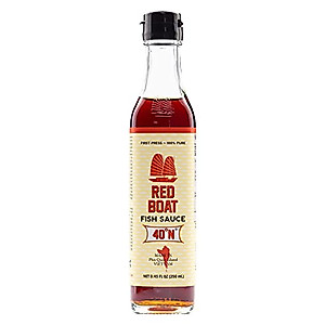 Red Boat - Fish Sauce, 8.45 Ounce - Chef’s Grade, Gluten Free, Sustainably Sourced & Artisan Processed, 100% Pure, Protein Rich, No Added MSG or Preservatives.