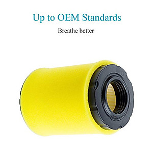 HOODELL 2 Pack 796031 Air Filter + Pre Cleaner Compatible with Briggs Stratton 591334 594201 797704, Husqvarna YTH22V46, John Deere D100, Pro Performance for Lawn Tractor and More
