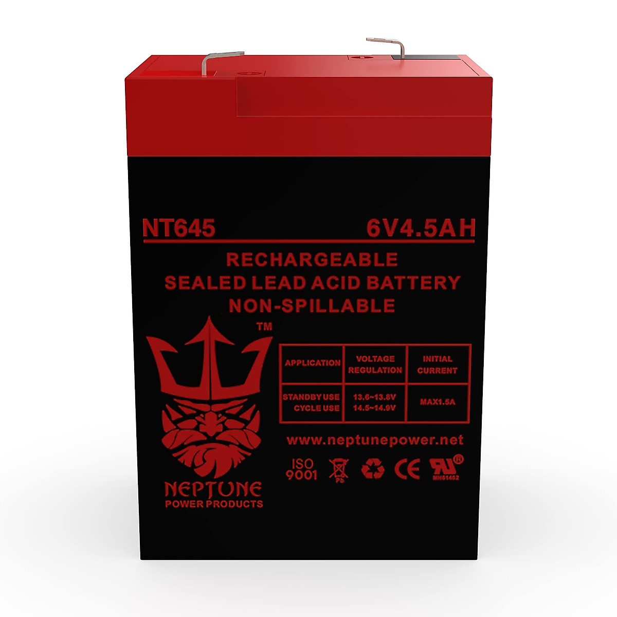 Neptune Power Products Neptune 6V 4.5Ah NT-645 Rechargeable SLA Sealed Lead Acid Battery - 2 Pack