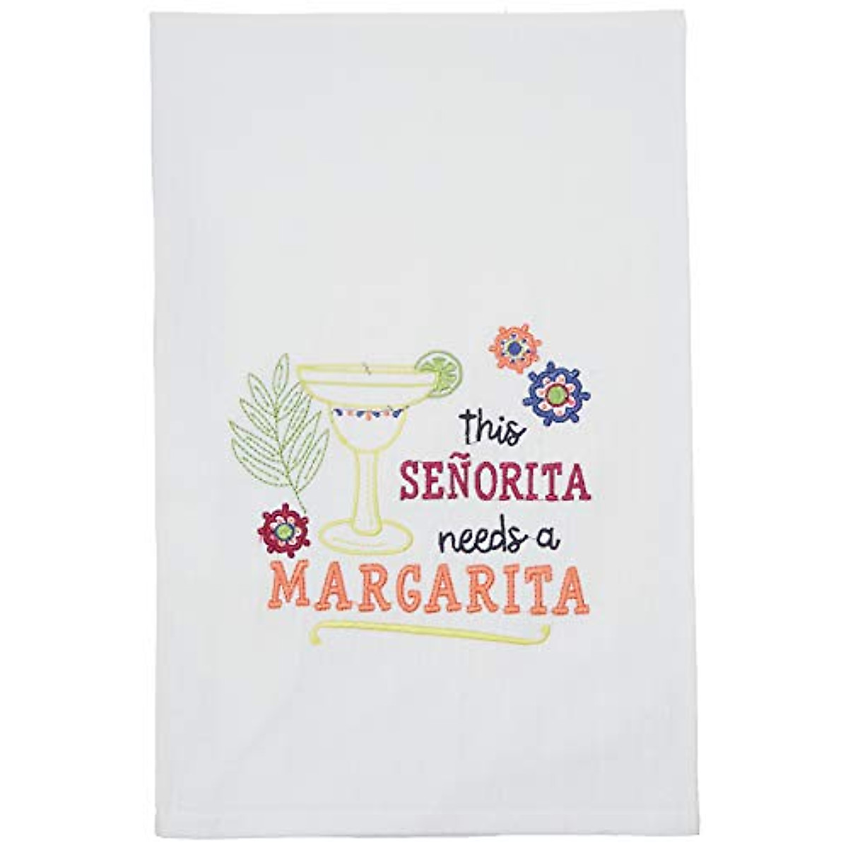 Aunt Martha's Dirty Laundry Senorita Needs a Margarita Flour Sack Dish Towel Small