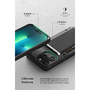 VRS DESIGN Damda Glide Pro Phone Caase for iPhone 14 Pro Max, Sturdy Semi Auto Wallet [4 Cards] Case Compatible for iPhone 14 Pro Max Case (2022)