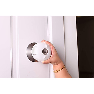 QT BABY Universal Fit Door Knob Covers Babyproof, Upgraded Design and Easy Grip Child Proof Door Knobs Safety Cover for Kids, White, Round Shape, Easy to Use (Pack of 8)