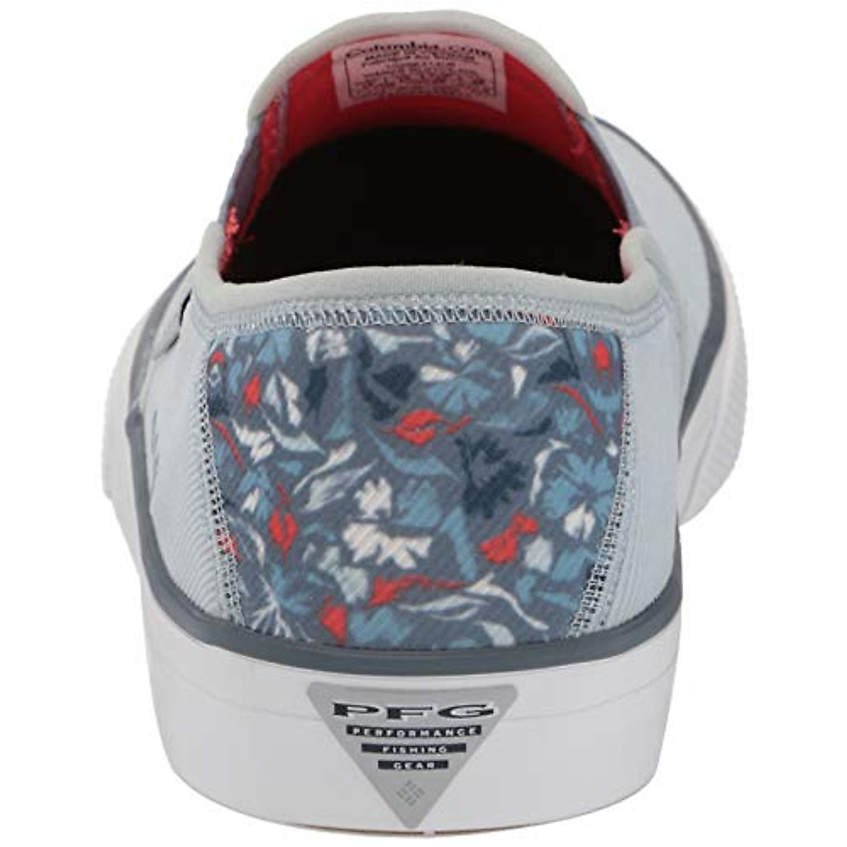 Columbia Womens Slack Water PFG Slip Boat Shoe, Mirage/Bright Poppy, 9 US