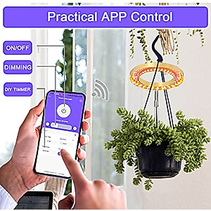 YVMOOEC Grow Light for Indoor Plants LED Growing Light for Indoor Plants Full Spectrum with Base,Height Adjustable 10-60 Inch, Idea for Plant Shelf,Plant Pots,Desk Large Plant Light