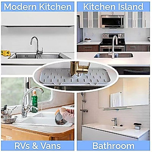 Kitchen Guard Silicone Sink Faucet Mat,Silicone Sink Splash Guard, Sink Splash Guard Behind Faucet, Kitchen Sink Accessories, Kitchen Gadgets for Kitchen1