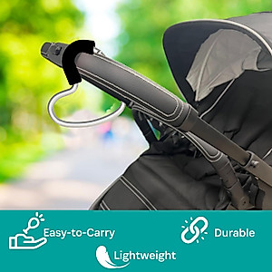 BUGGY HEART HOOK by BUGGYGEAR - The Perfect Way to Carry Your Baby Diaper Bag - Use The Hook on Your Stroller Handle Bars and Let The Hooks Do The Work - Hook Your Bags, Purse and Bottles
