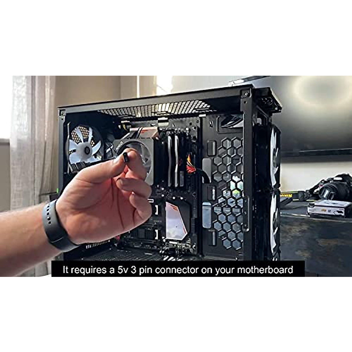 Cooler Master MasterFan MF200R ARGB 200 mm Addressable RGB Fan,5V/3-PIN,NOT Work with 4-PIN RGB or Standard RGB+12V