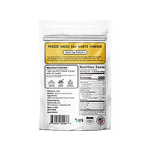 Orgnisulmte Egg White Protein Powder 8 Oz, Pasteurized Dried Egg Whites Protein, Gluten-Free, Non-GMO, Unflavored, Free Range High Whip for Baking, Desserts 227g