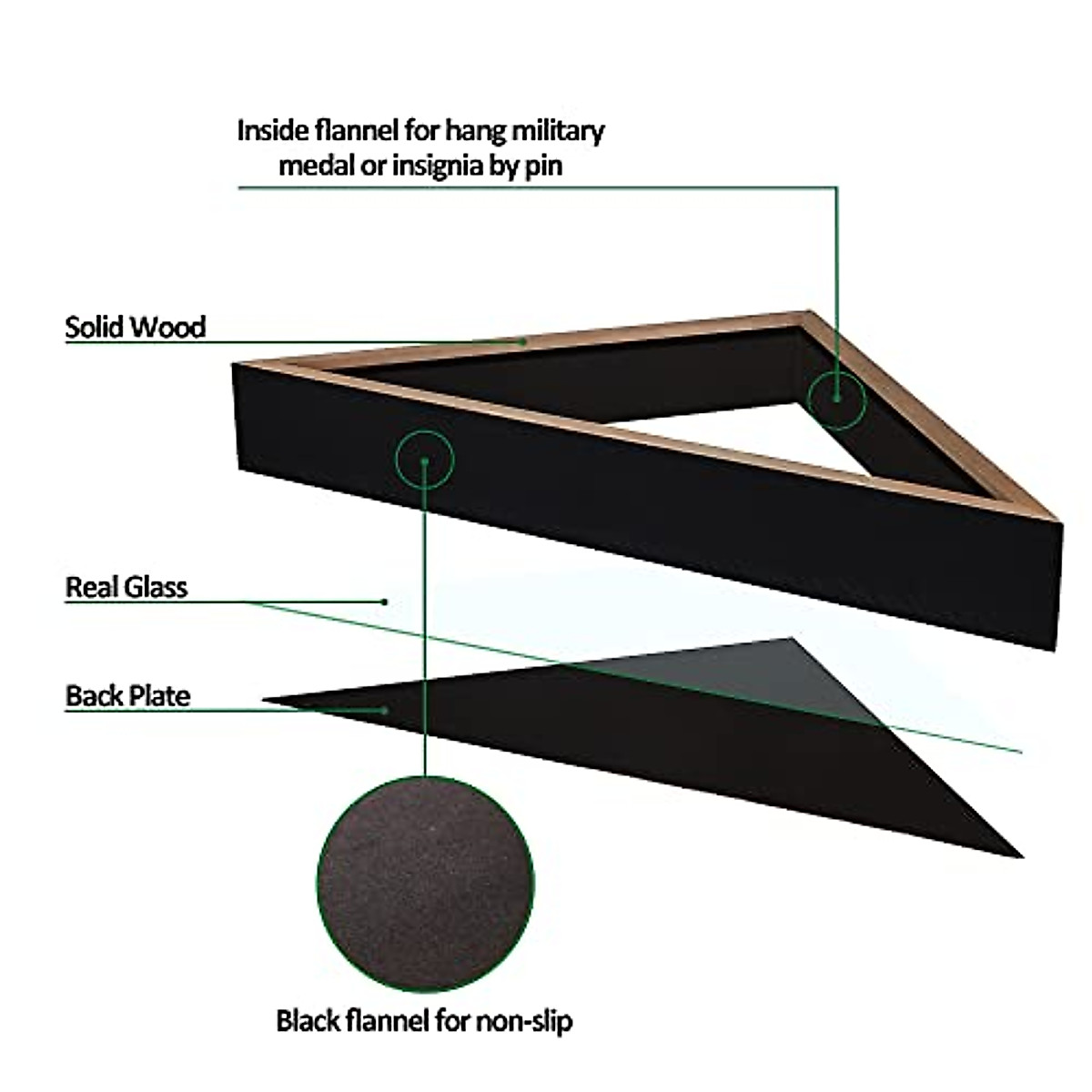 Robhomily Rustic Flag Display Case for Burial Flag, Reclaimed Wood Military Memorial Flag Display Case for 9.5 x 5 American Veteran Burial Flag , Burial Flag Box Display Case for Folded Flag and Medal