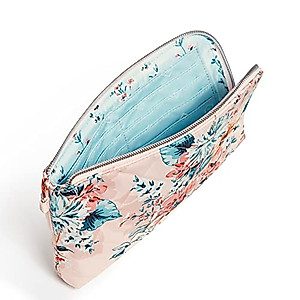 Vera Bradley Women's Performance Twill Wristlet With RFID Protection, Peach Blossom Bouquet, One Size