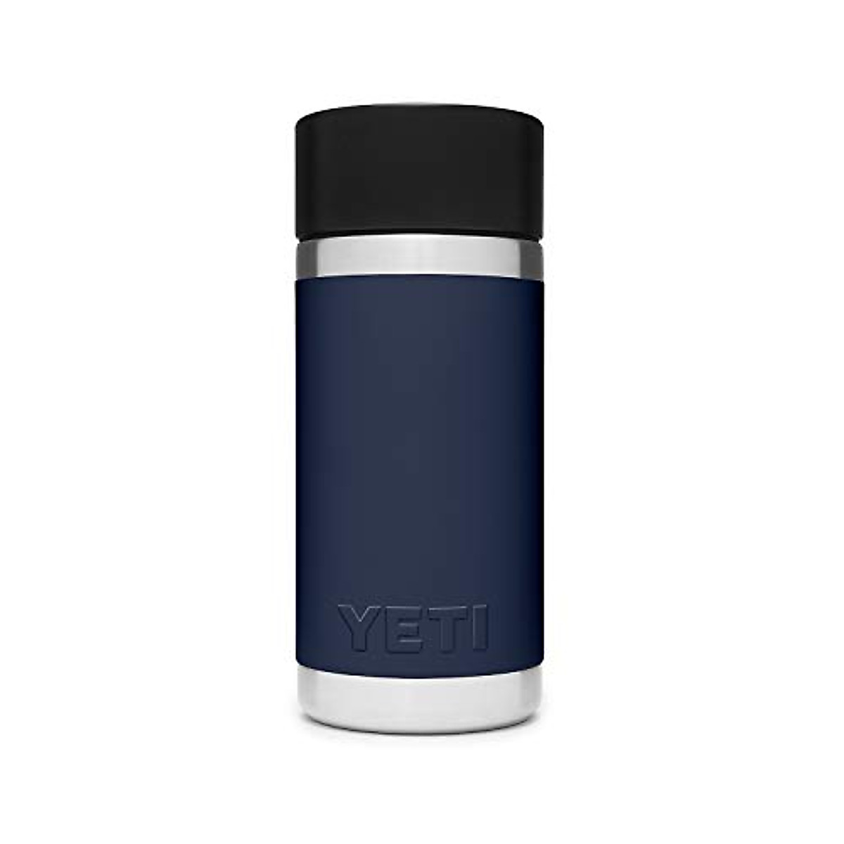 YETI Rambler 12 oz Bottle, Stainless Steel, Vacuum Insulated, with Hot Shot Cap, Navy