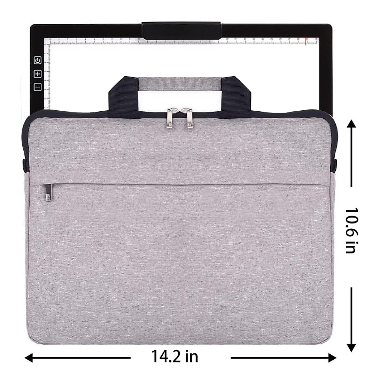 YINGWOND Rechargeable A4 LED Light Pad with Padded Case, Tracing Light Box w/Riser Stands and Paper Clip, 6 Levels of Brightness, Type-c Cable, Wireless Diamond Painting Light Board