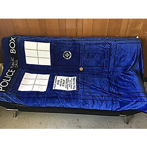 Doctor Who Tardis Large Throw Blanket - Largest & Newest & Softest Throw Blanket 50"x89" (Silk Touch not Micro Fleece)
