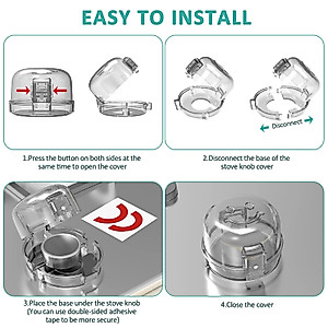 Babepai Outlet Covers 38-Pack and Stove Knob Covers for Child Safety 5-Packs Baby Safety Electrical Protector Kitchen Gas Oven