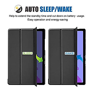 ProCase Smart Case for Galaxy Tab a7 10.4" 2022 2020 (SM-T509 T500 T503 T505 T507), Slim Light Cover Trifold Stand Hard Shell Folio Smart Case for Galaxy Tab A7 10.4 Inch 2022 2020 Tablet -Black