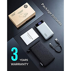 INIU Portable Charger, 22.5W PD3.0 QC4.0 Fast Charging LED Display 20000mAh Power Bank, Tri-Outputs Battery Pack Compatible with iPhone 15 14 13 12 Pro Samsung S22 Google iPad Tablet etc[2023 Version]