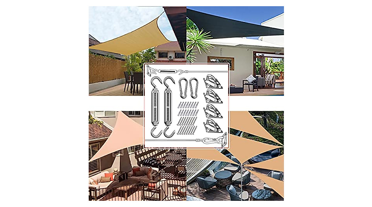 Bygytyo Sun Shade Sail Hardware Kit – Durable Stainless Steel Accessories