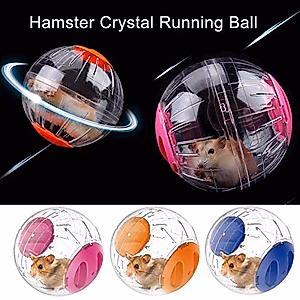 Silent Hamster Ball 5.9 inch with Stand Transparent Running Activity Exercise Ball Toy Small Animals Cage Accessories