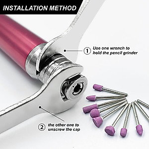 3mm Air Micro Grinder Air Micro Die Grinder Kit,High Speed Professional Light Weight Heavy Duty 65,000 RPM Pneumatic Micro Air Pencil Grinder Polishing Tool