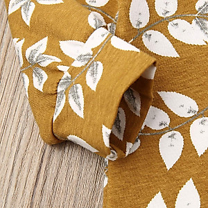 Ayalinggo Newborn Baby Girl Boy Romper Jumpsuit Footed Romper Ruffle Footie Bodysuit Fall Winter Outfit Clothes (Floral Footies, 0-3 Months)