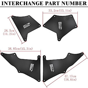 Splash Guard Fender Liners Shield with Clips Compatible with 2003-2020 Toyota 4 Runner, FJ Cruiser, Land Cruiser Prado(C-Black)