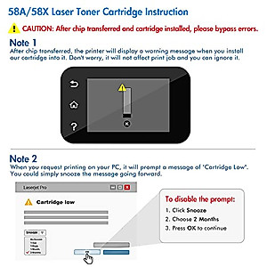TRUE IMAGE Compatible Toner Cartridge Replacement for HP 58A CF258A 58X CF258X M428fdw HP Pro M404n M404dn M404dw MFP M428fdn M428dw M304 M404 M428 Printer Toner (Black, 2-Pack)