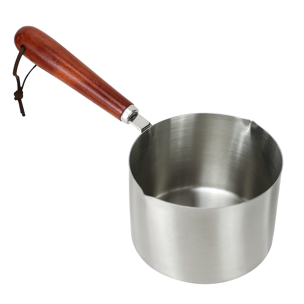 EIKS Stainless Steel Double Boiler Pot Warmer Pan with Heat Resistant Handle for Melting Chocolate Butter Candle & Warming Coffee Milk Tea, Capacity 16oz / 500ml