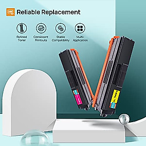 TN436 TN 436 Toner Replacement for Brother TN436 TN433 TN436BK TN436C TN436Y TN436M 4-Color Super High Yield Toner Cartridge Set use with MFC-L8900CDW HL-L8360CDW HL-L8260CDW MFC-L8610CDW MFC-L9570CDW