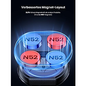 TOPK Phone Holder Car, Magnetic Phone Holder for Car, Upgrade Hook Clip Air Vent Mount with Strongest Magnet for Cellphones