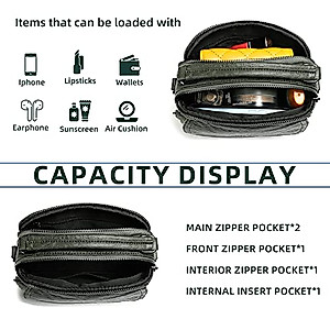 Love Deliver Crossbody Bags for Women Small Leather Purses for Ladies Shoulder Bag with Detachable Straps