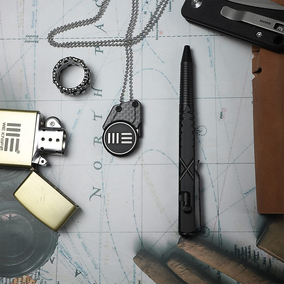 WeKnife Quark Box Cutter Utility Knife Neck Knife for Cardboard, Boxes and Cartons WE20021-2