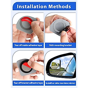 AVRILKEY Rectangular Blind Spot Mirrors, HD Glass Blindspot Angelview Rearview Mirrors, Adjustable for SUV Cars Trucks - Pack of 2