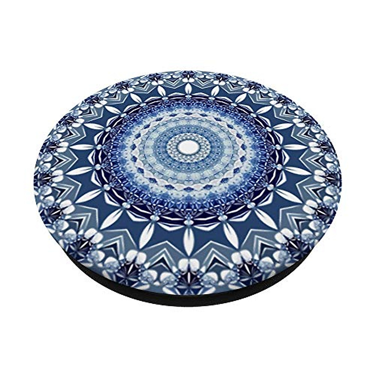 Cell Phone Pop Out Button Holder Mandala Floral Sky Blue PopSockets PopGrip: Swappable Grip for Phones & Tablets