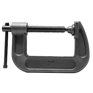 WEN CLC322 Heavy-Duty Cast Iron C-Clamps with 3-Inch Jaw Opening and 2-Inch Throat, 2 Pack