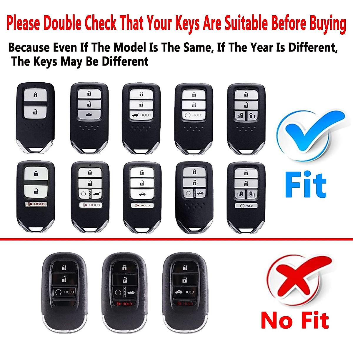 Yuebutor Aluminum Alloy Key Fob Cover Case Compatible with Honda Accord Civic Pilot CRV HRV CRZ Fit Odyssey Passport Jed Crider Crosstour Crider Spirior Accessories (Purple)